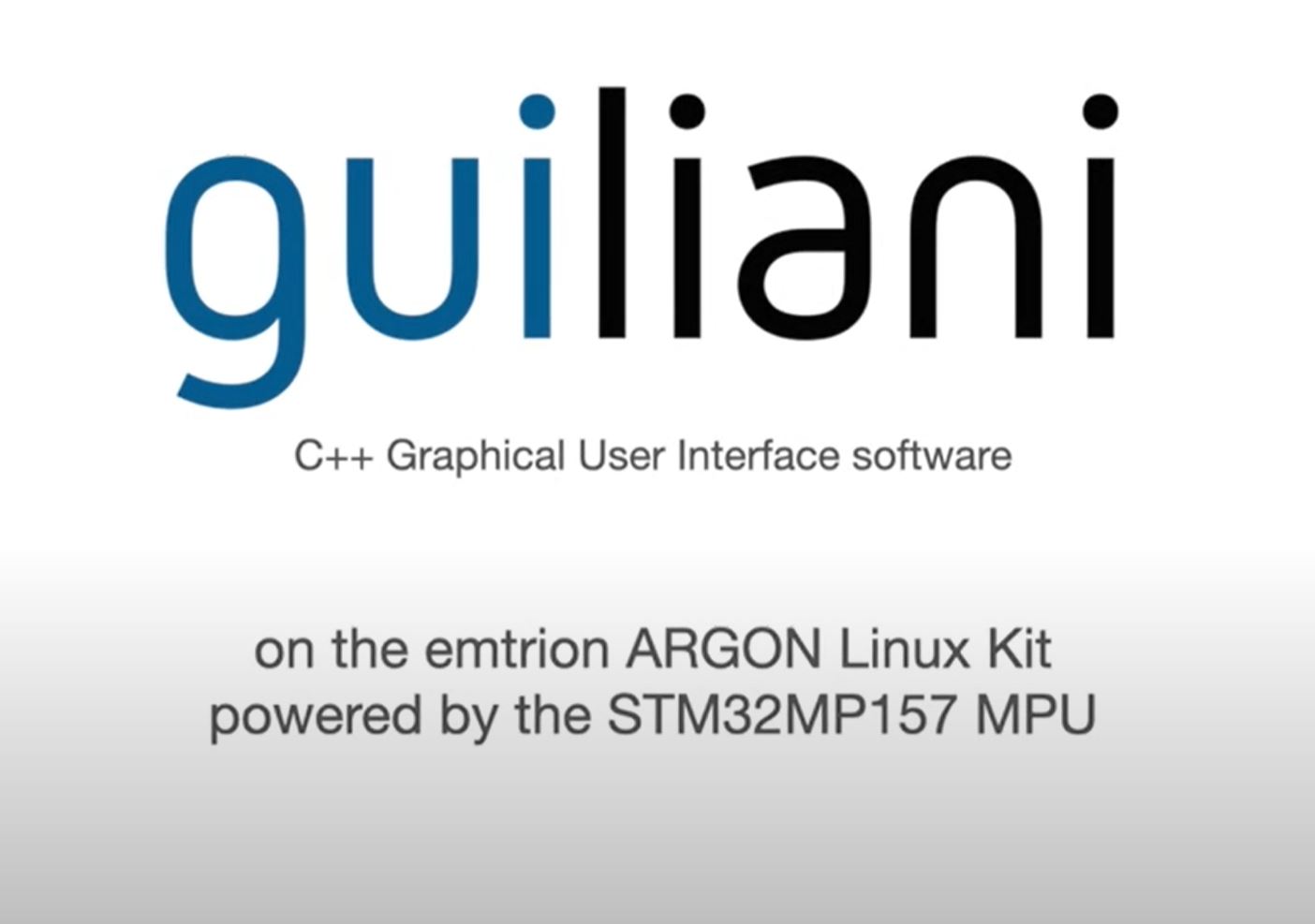 Guiliani GUI software on the emSBC Argon Linux Kit - emtrion
